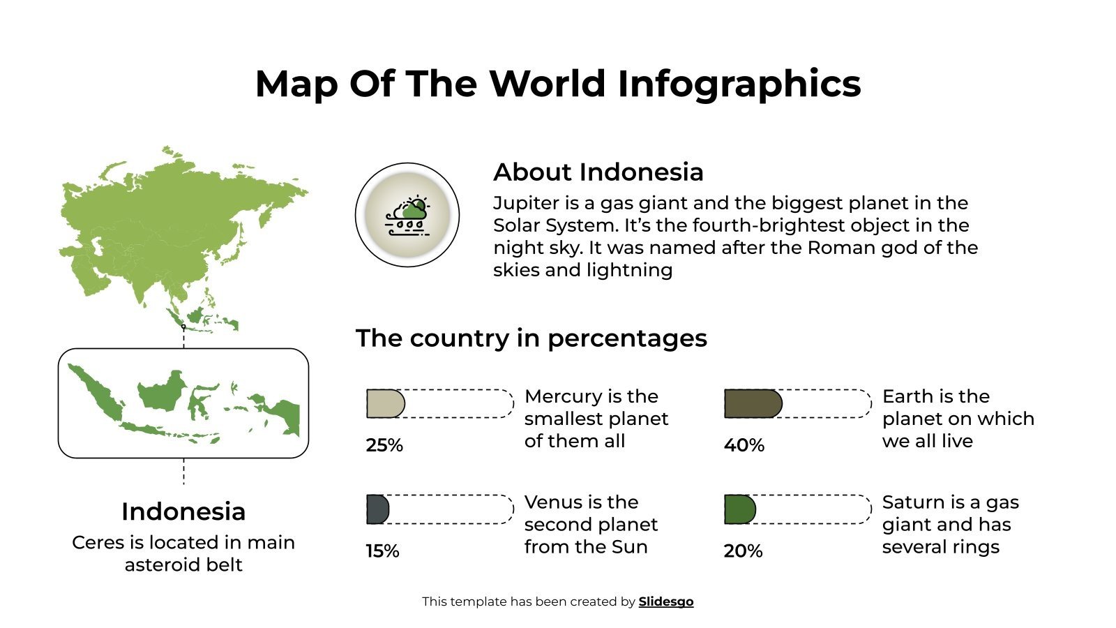 Map Of The World Infographics Template
