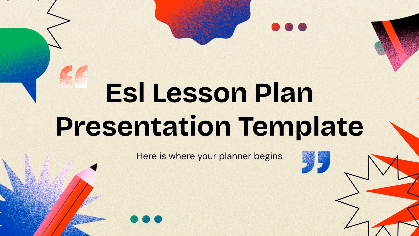 Esl Lesson Plan Presentation Template Presentation