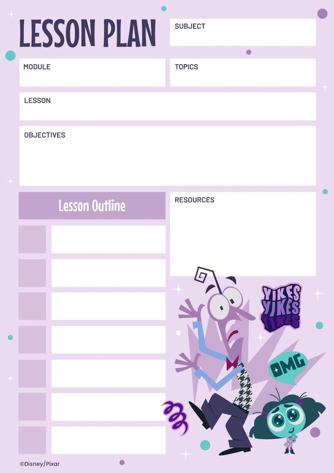 Inside Out 2 Lesson Plan Template