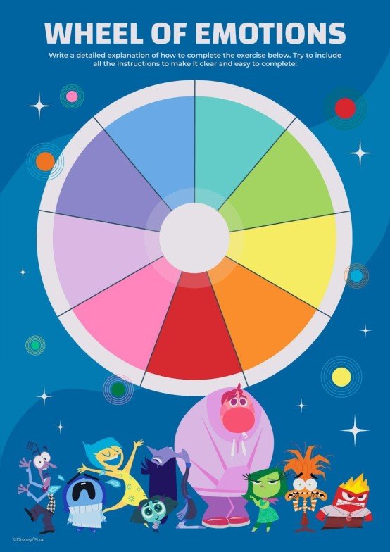 Inside Out 2 Emotions Worksheet Template