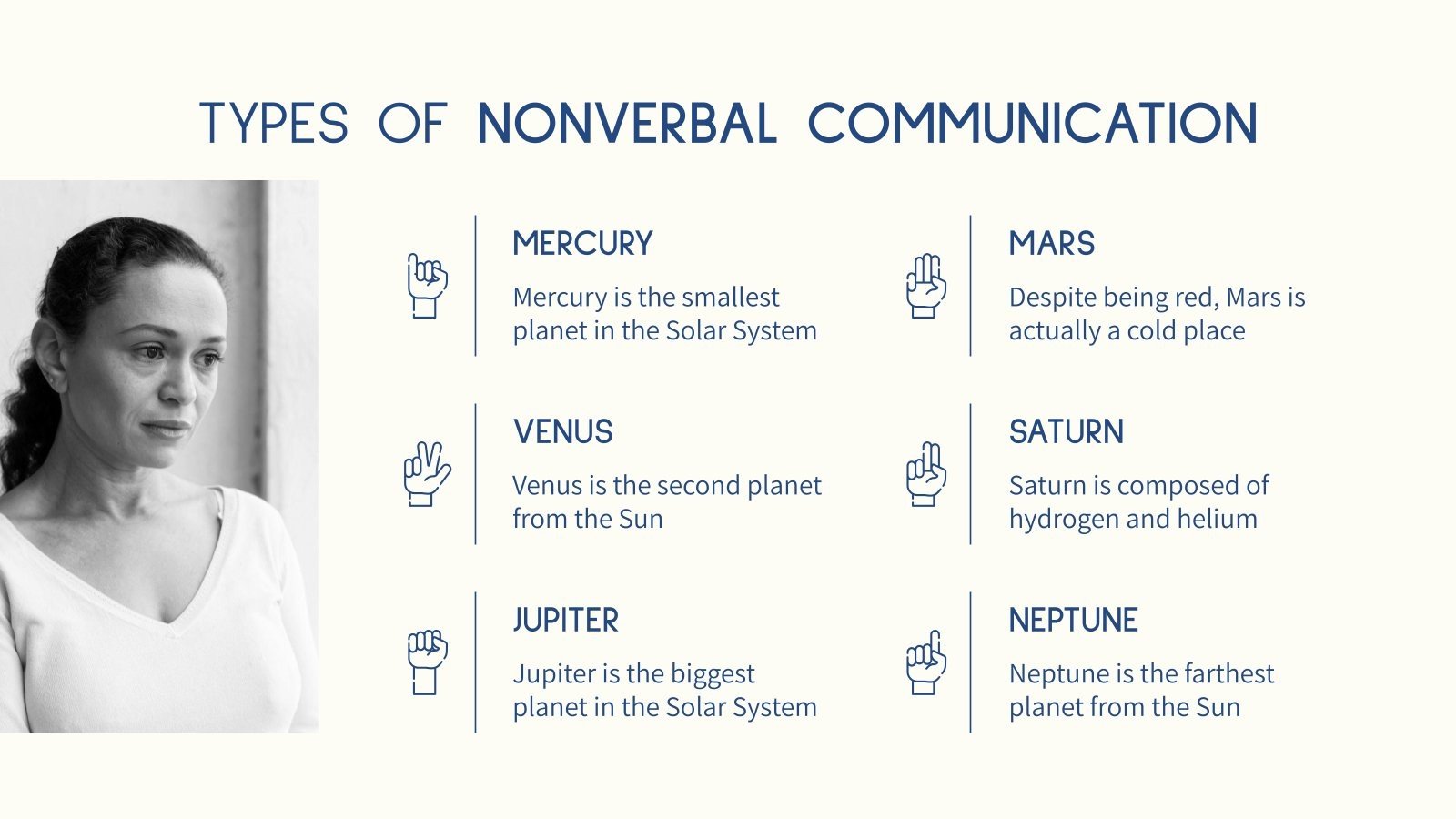 Silence Nonverbal Communication Presentation Template