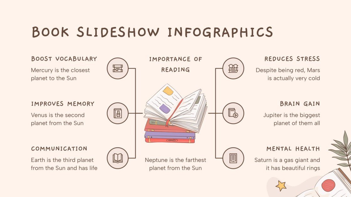 Book Slideshow Infographics Template