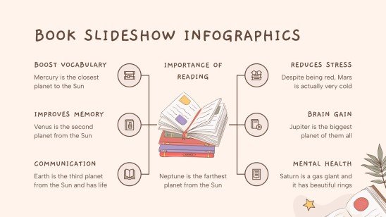 Book Slideshow Infographics Template