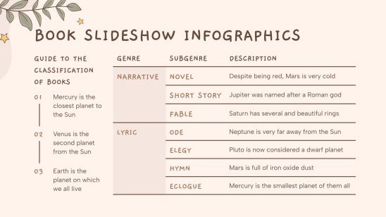 Book Slideshow Infographics Template