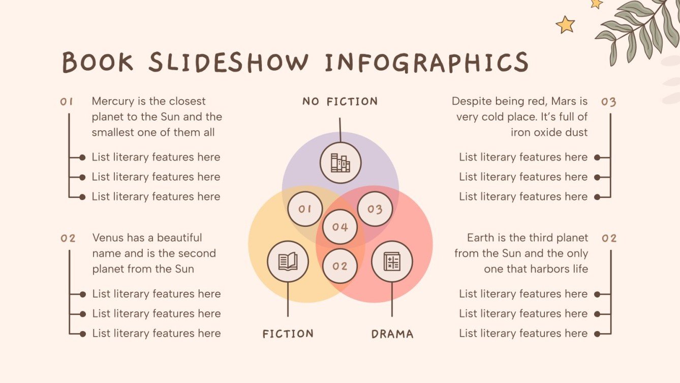 Book Slideshow Infographics Template