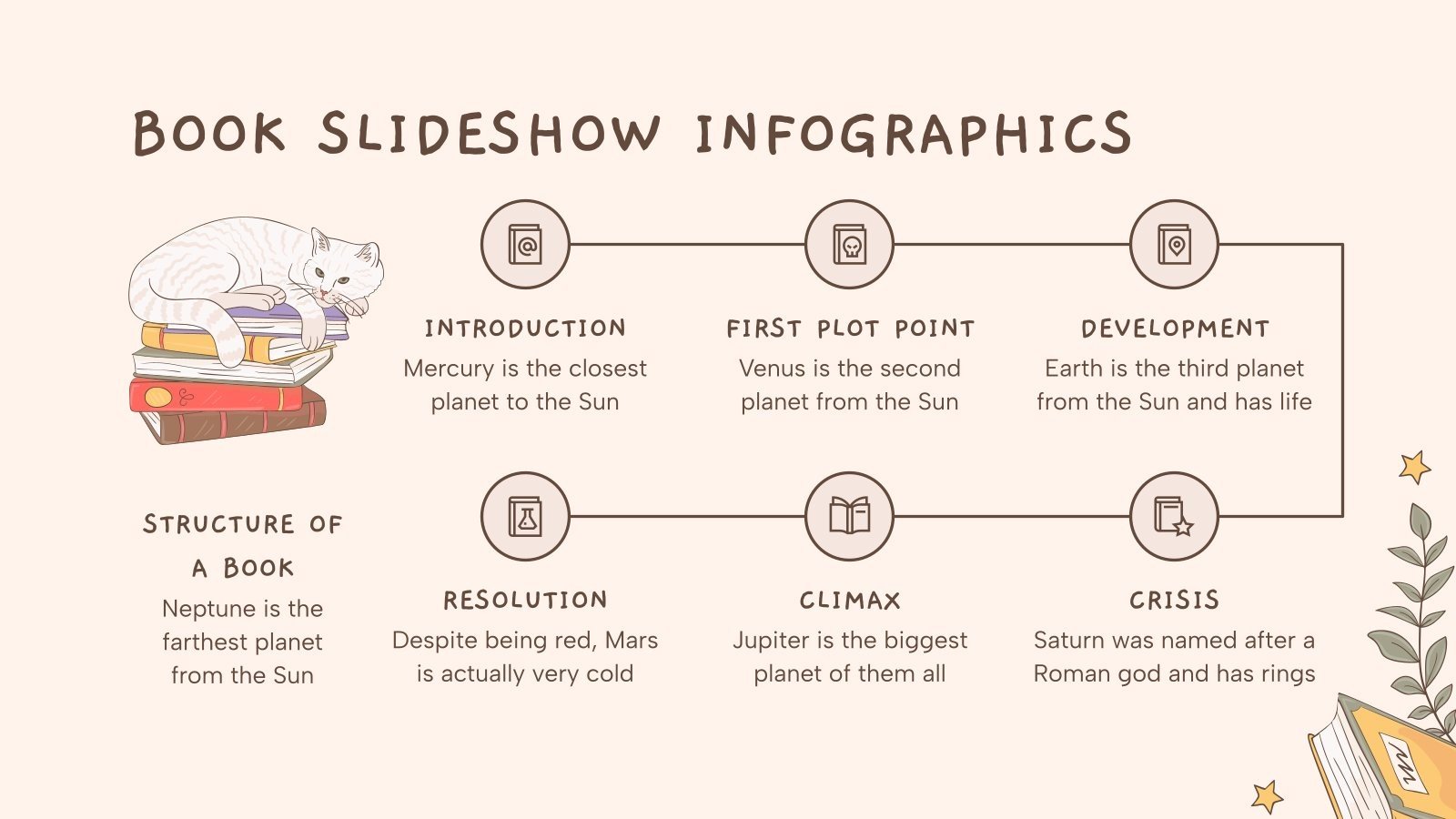 Book Slideshow Infographics Template