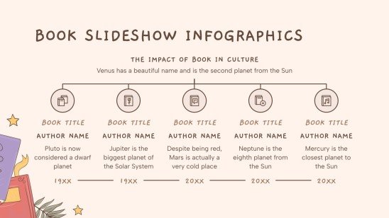 Book Slideshow Infographics Template