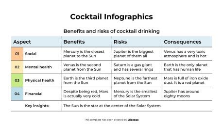 Cocktail Infographics Template