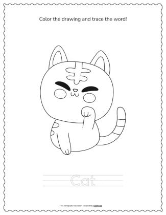 Alphabet A to Z Coloring Book Template