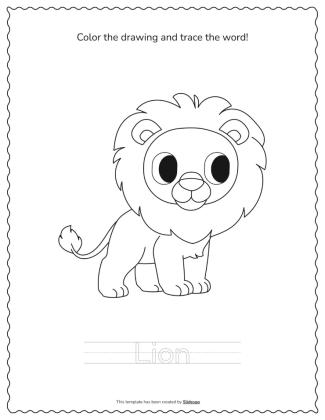 Alphabet A to Z Coloring Book Template