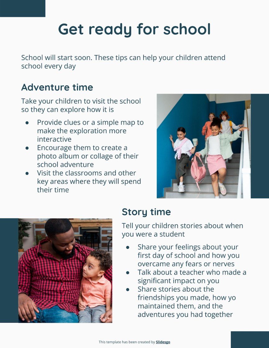 All About School Handout Presentation