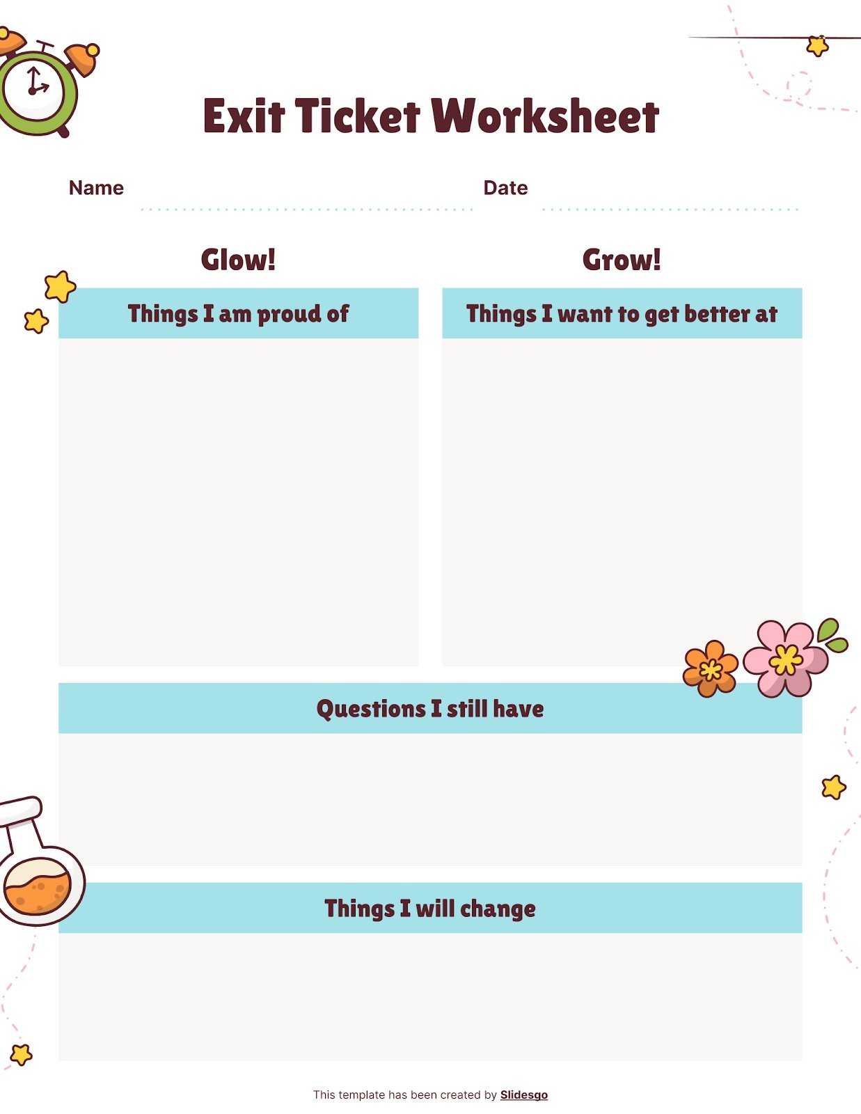 Exit Ticket Worksheet Template