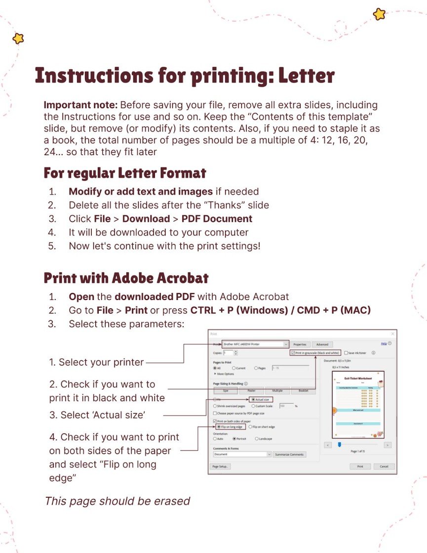Exit Ticket Worksheet Template