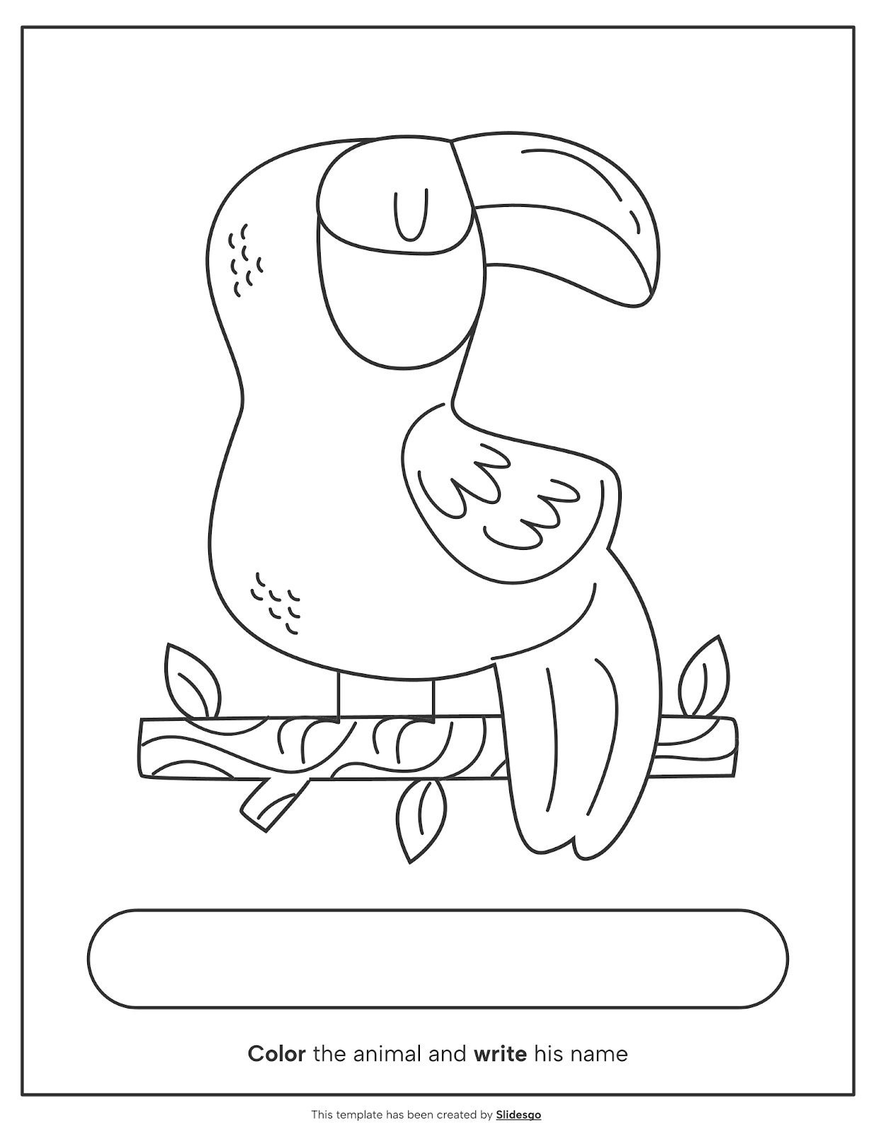 Animal Coloring Book Template