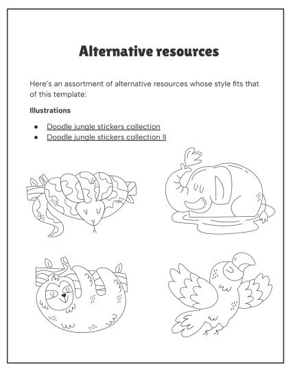 Animal Coloring Book Template