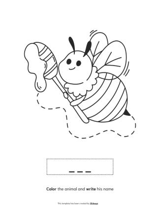 Animal Coloring Book Template