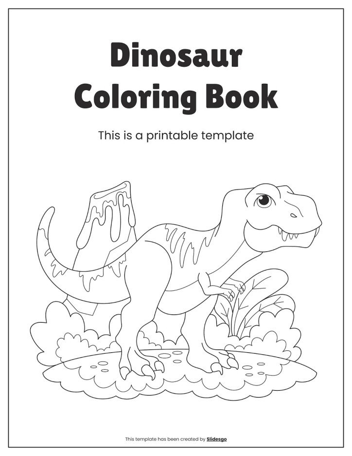 Dinosaur Coloring Book Template