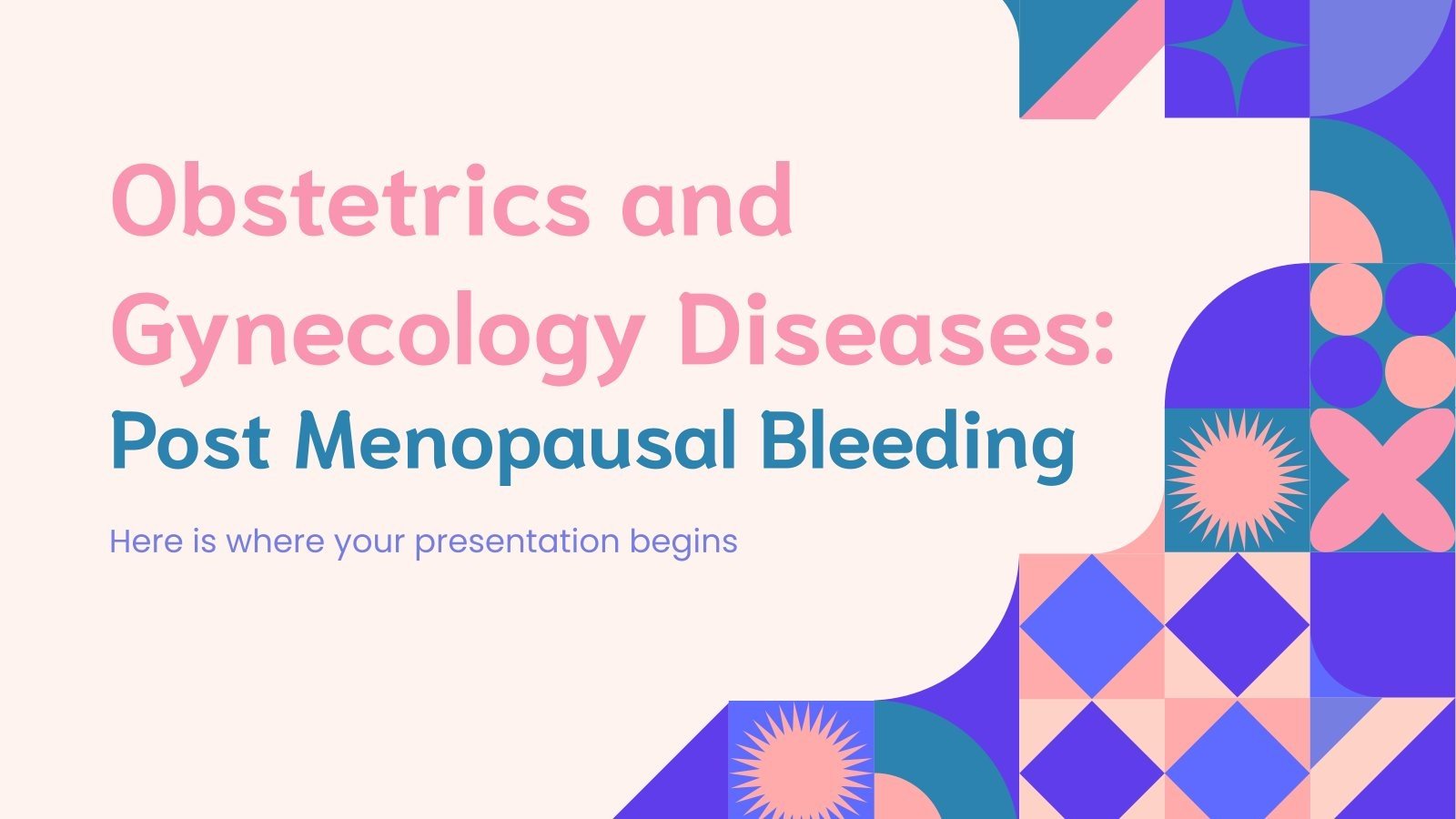 Obstetrics and Gynecology Diseases: Post Menopausal Bleeding