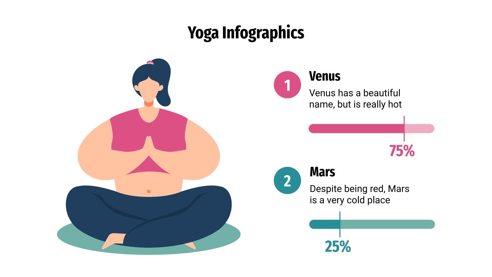 Infográficos da ioga | Modelo do Google Slides e PowerPoint