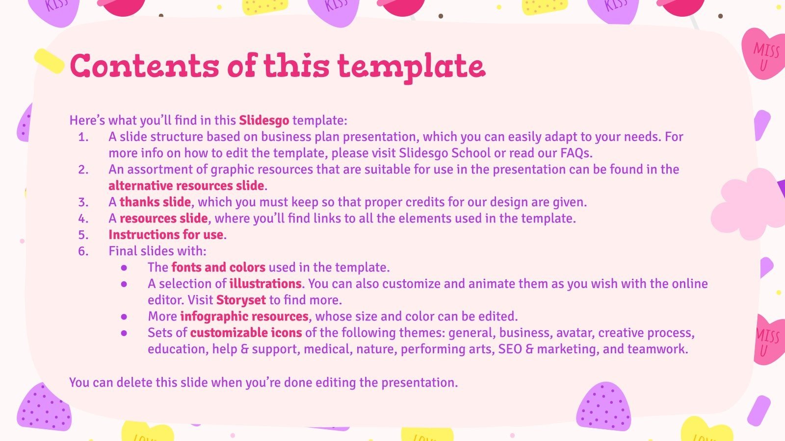 Candy Store Business Plan | Google Slides and PPT template