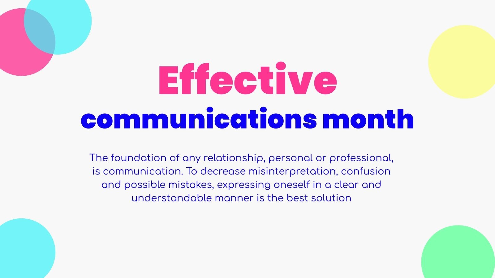 Effective Communications Meeting | Google Slides & PowerPoint