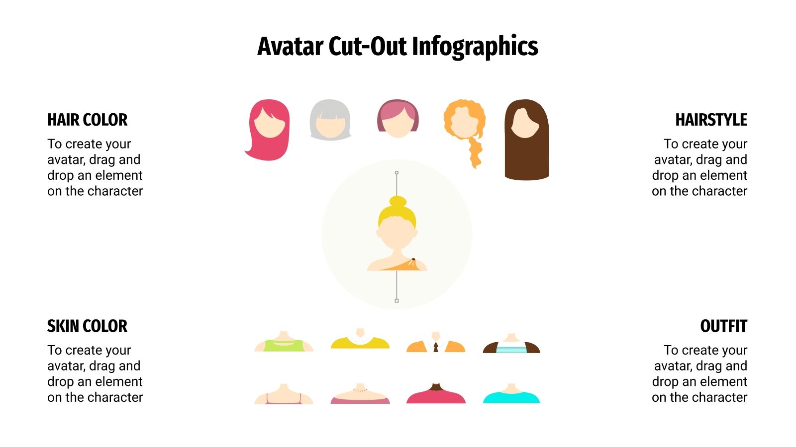 Google Slides 및 PowerPoint용 아바타 컷아웃 인포그래픽
