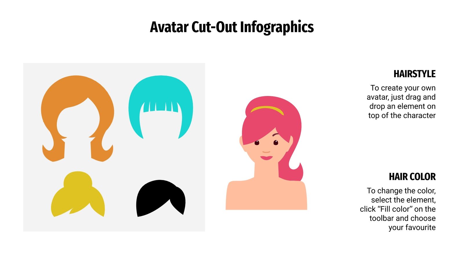 Infografías de recortables para avatares | Google Slides y PPT