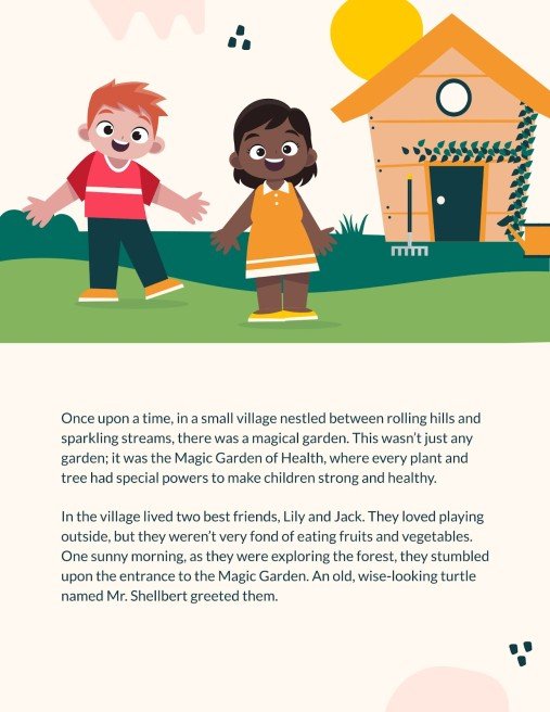 Children Nutrition Story Book Template