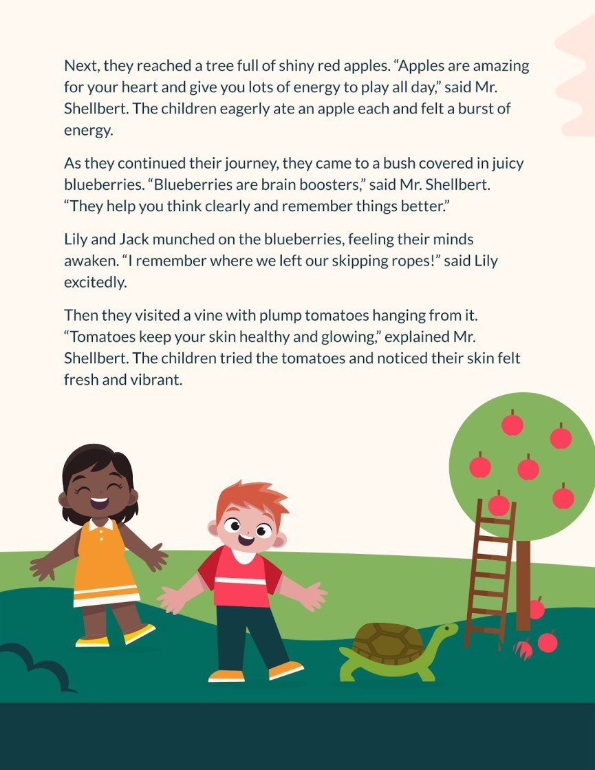 Children Nutrition Story Book Template