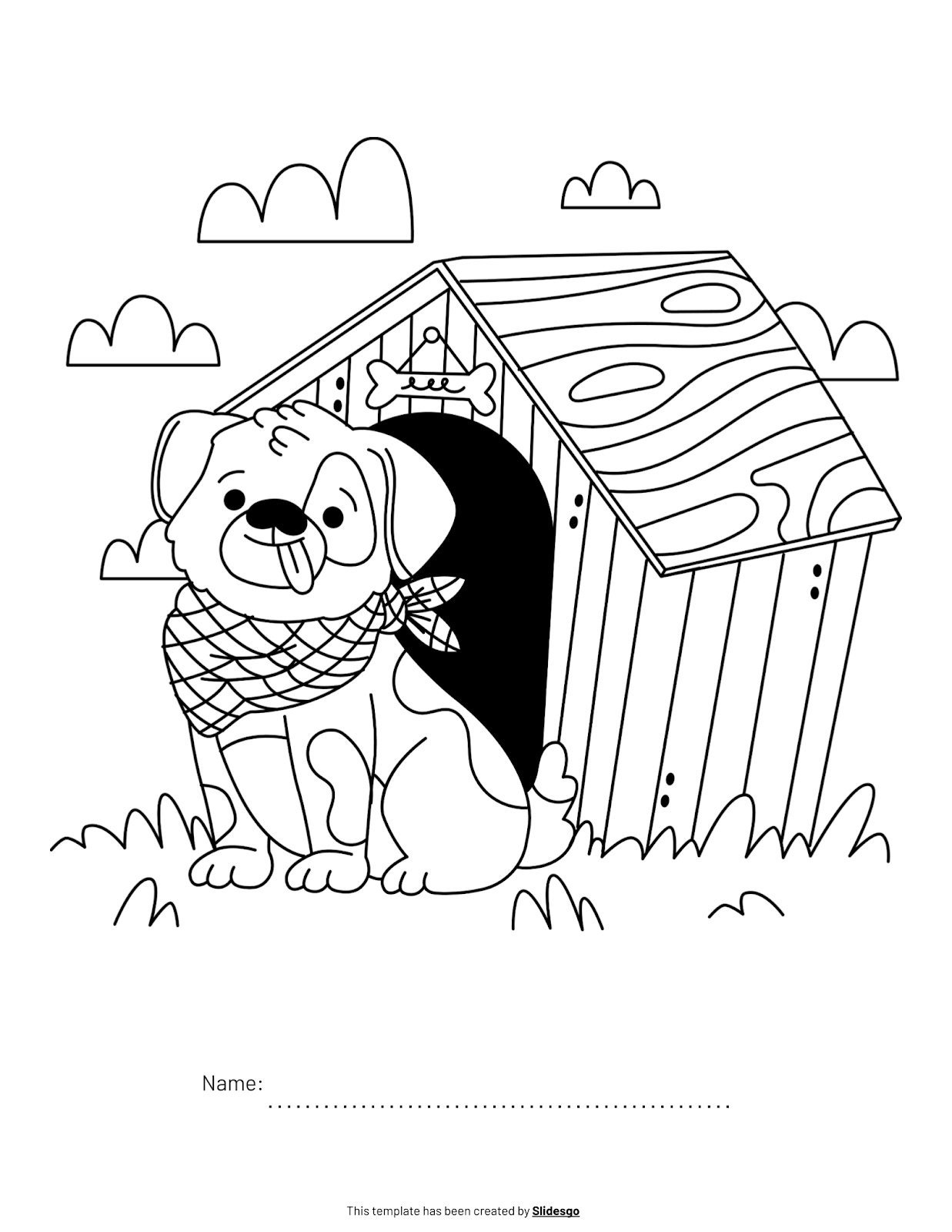 Garden Coloring Book Template