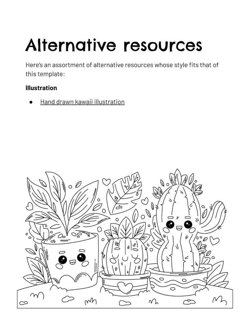 Garden Coloring Book Template