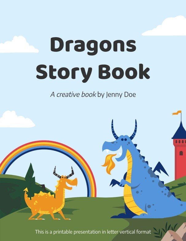 Dragons Story Book Template