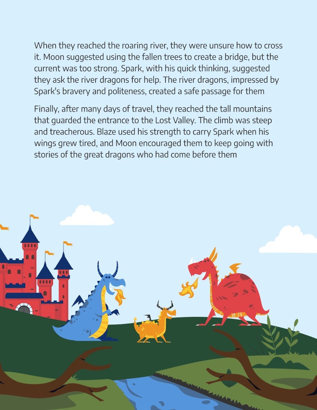 Dragons Story Book Template