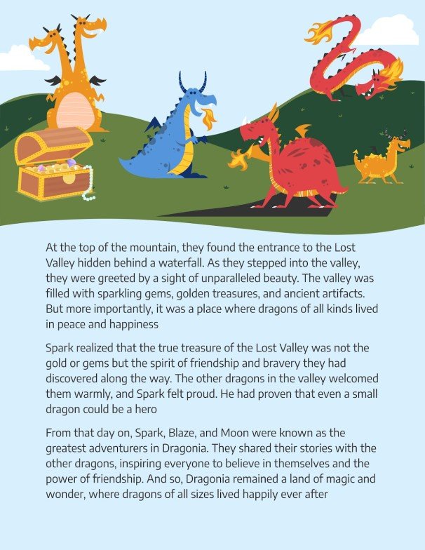 Dragons Story Book Template