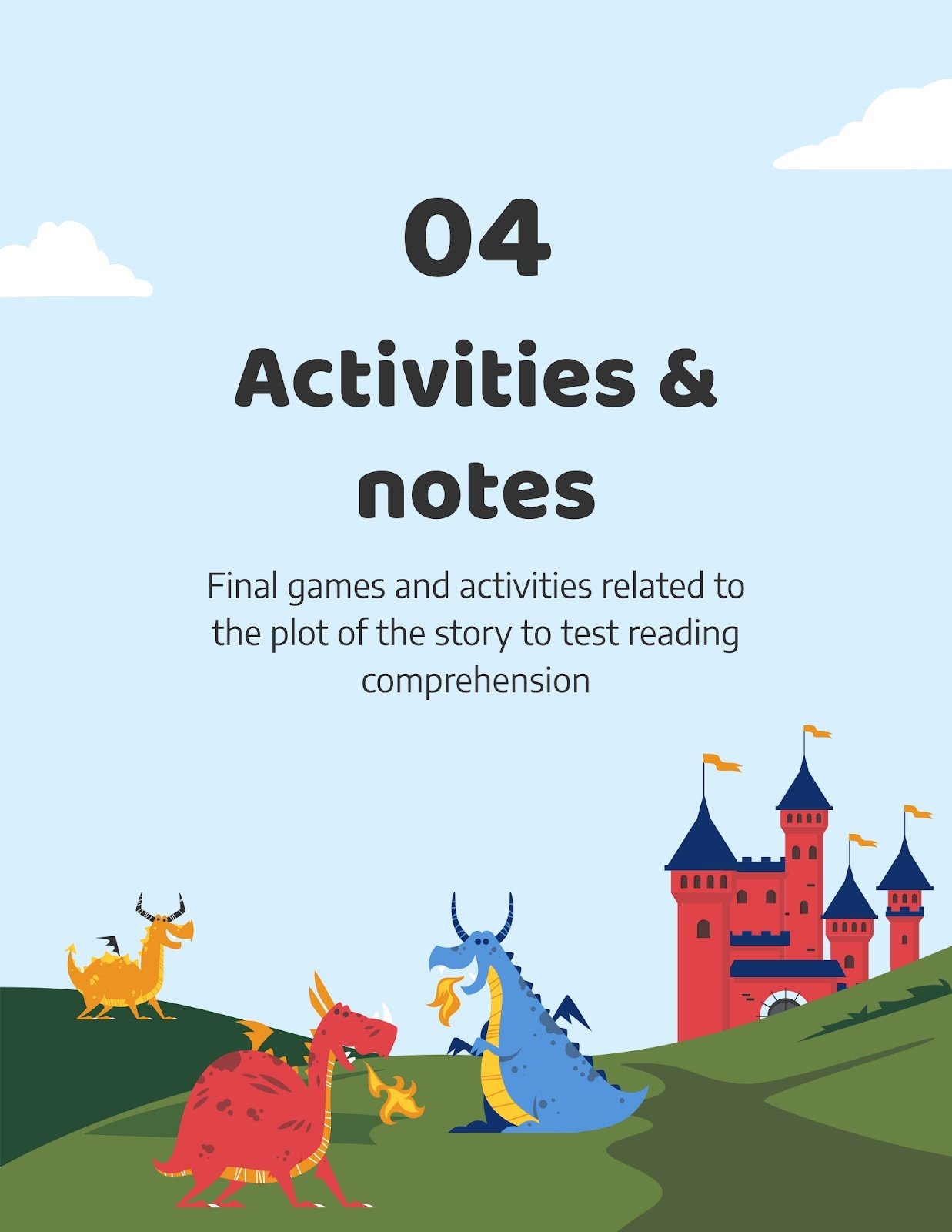 Dragons Story Book Template