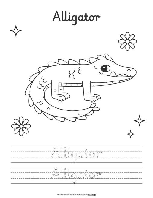 Alphabet A to Z Coloring Book Template