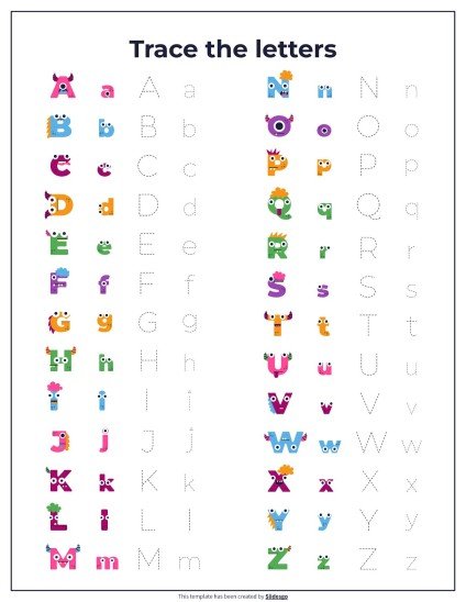 Alphabet Handout Template
