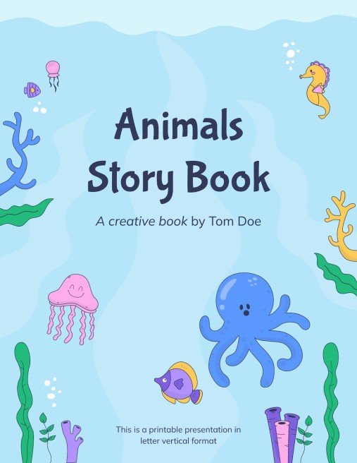 Animals Story Book Template