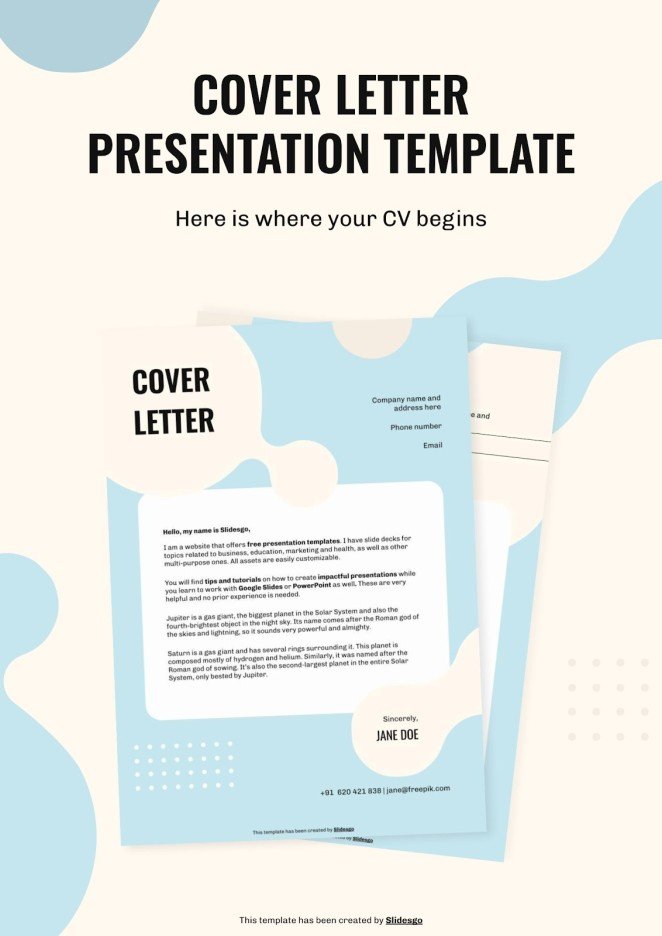 Cover Letter Presentation Template Presentation