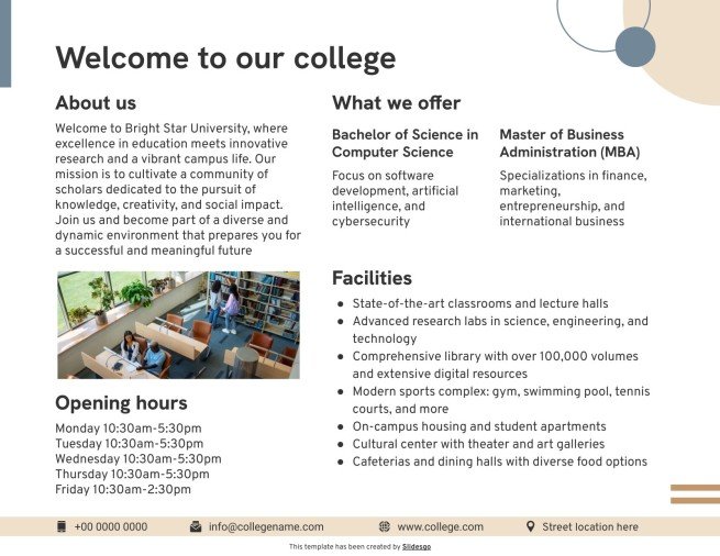 College Handout Template