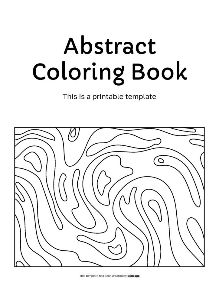 Abstract Coloring Book Template