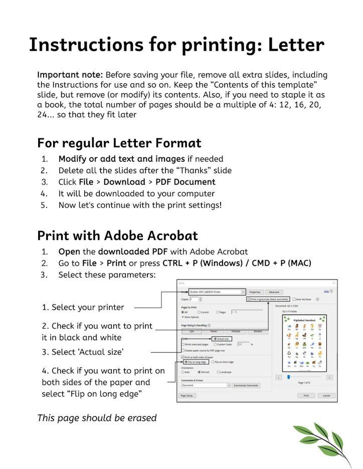 Alphabet Handout Template