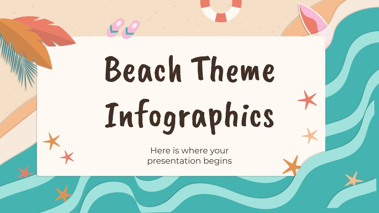 Beach Theme Infographics Template