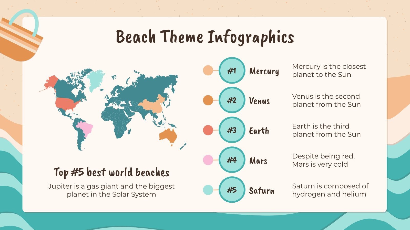 Beach Theme Infographics Template