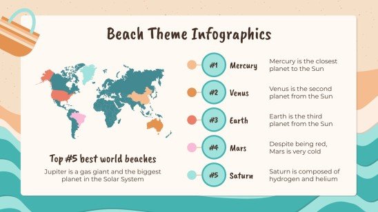 Beach Theme Infographics Template