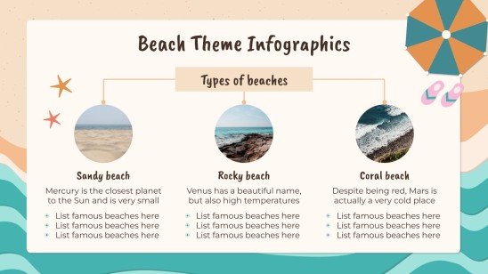 Beach Theme Infographics Template