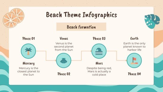 Beach Theme Infographics Template