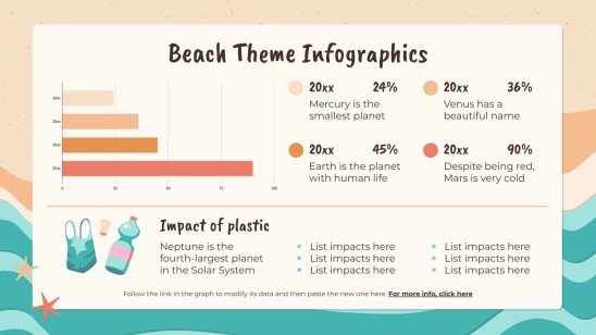 Beach Theme Infographics Template