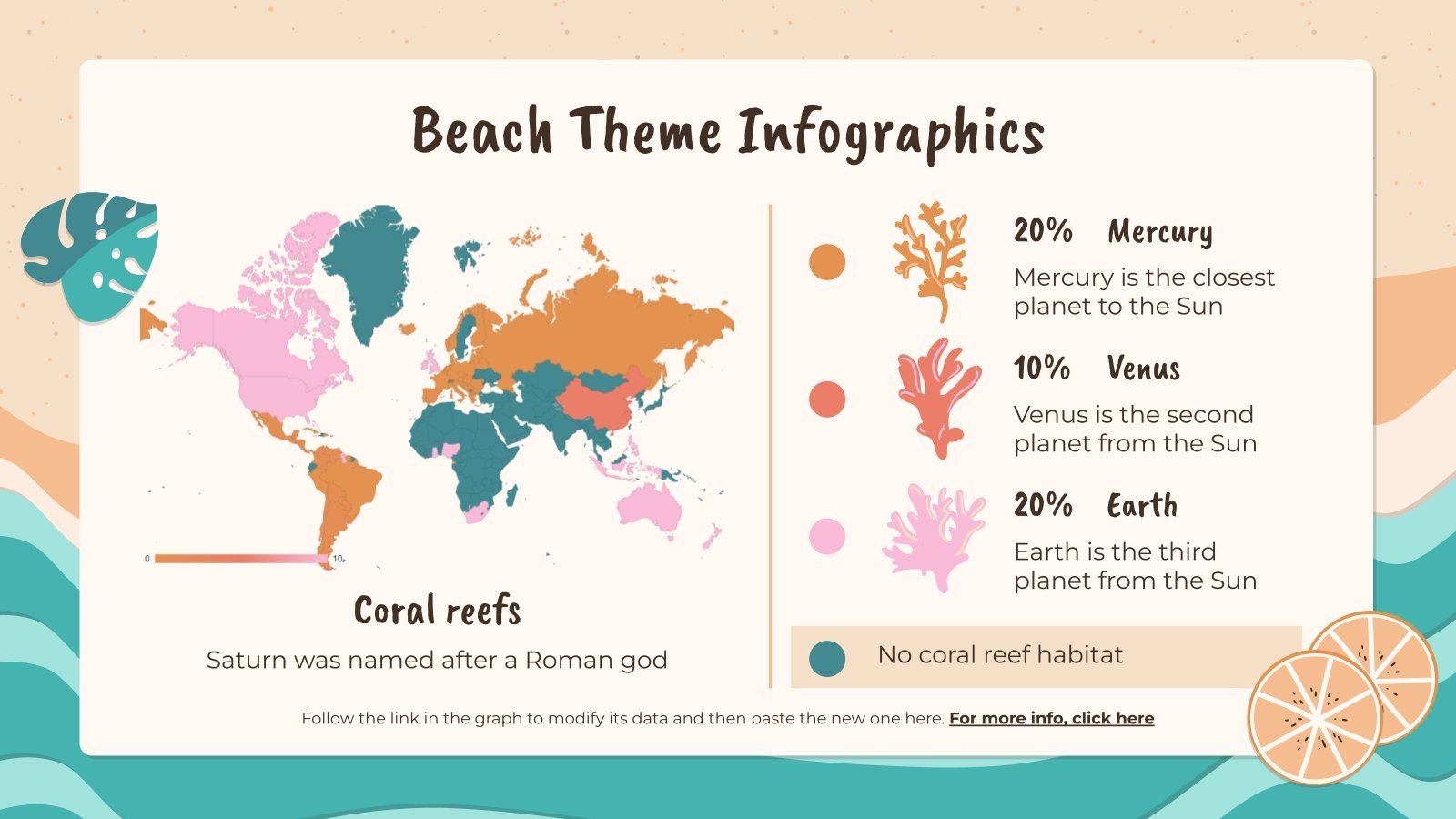 Beach Theme Infographics Template