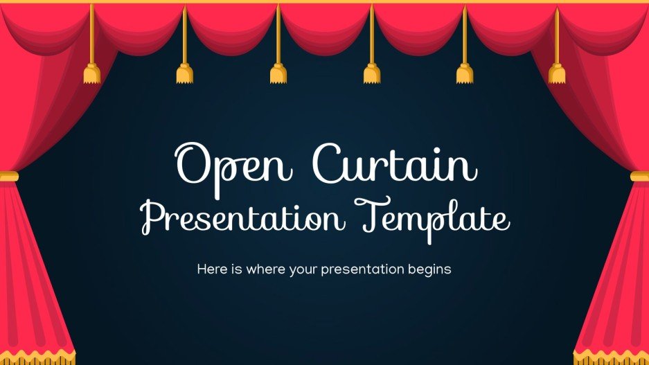Open Curtain Presentation Template Presentation